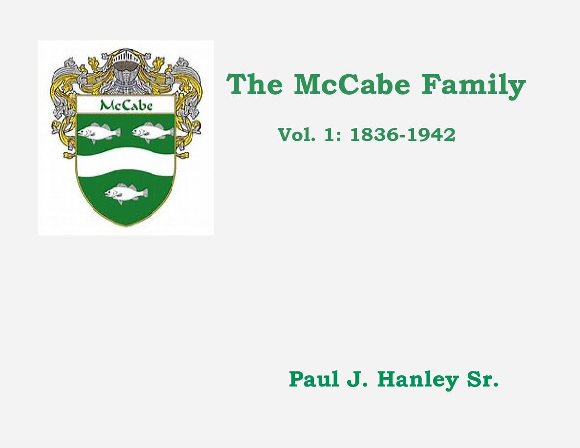 The McCabe Family Vol. 1 1836-1942 | Book 997689