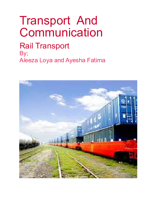 Transport and Communication - Rail trans | Book 477279